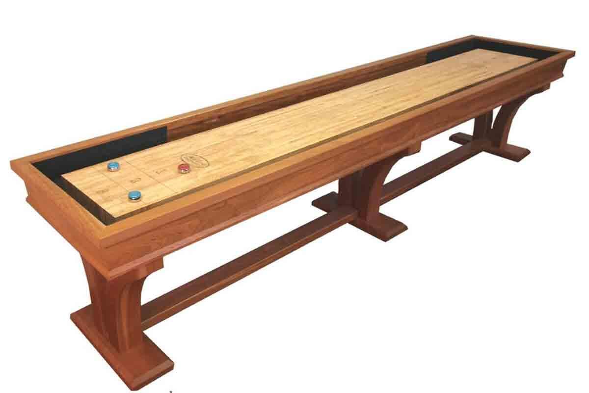 12 Foot Veneto Cherry Shuffleboard Table | McClure Tables | Custom