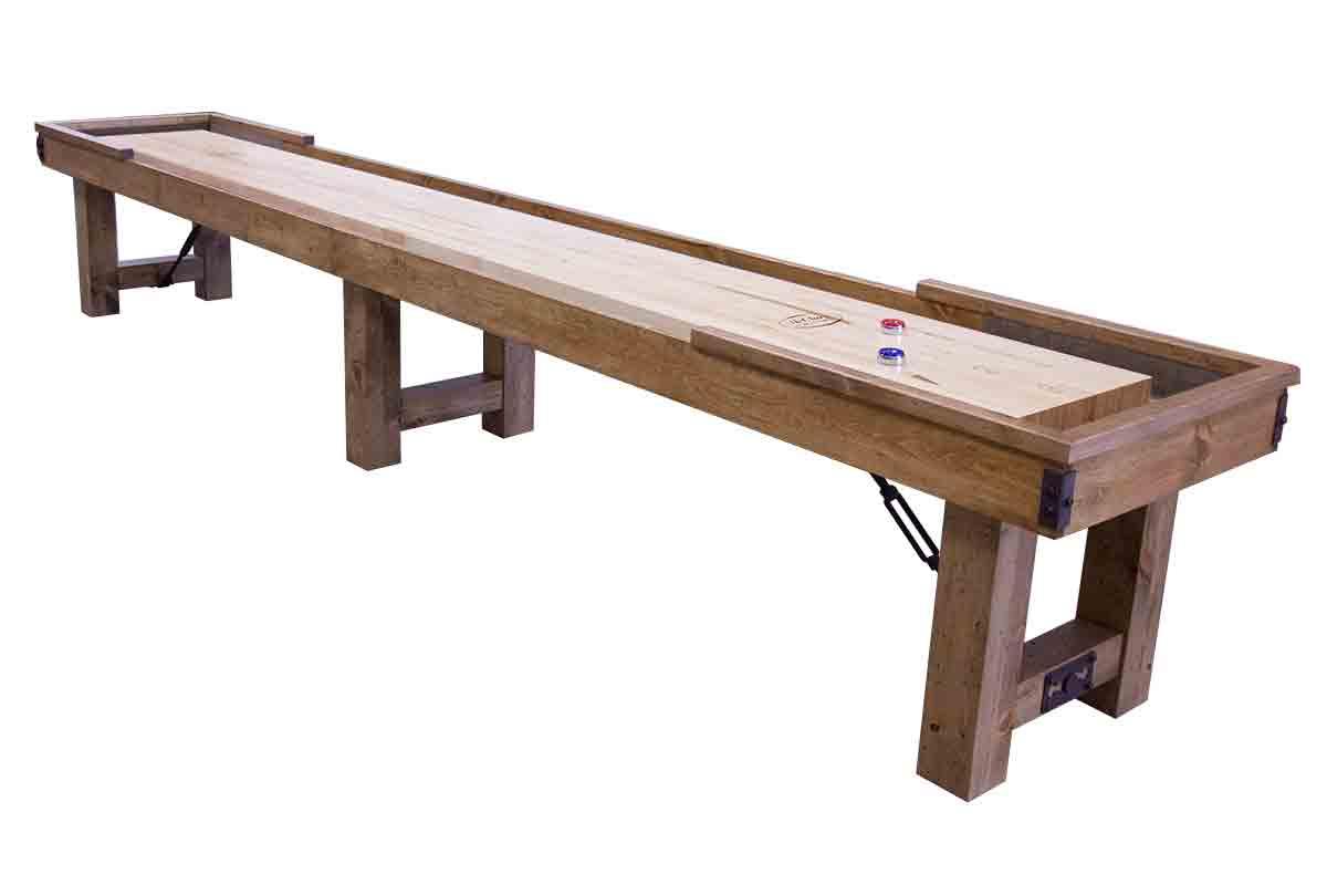 18 Foot Vicksburg Shuffleboard Table | McClure Tables | Rustic